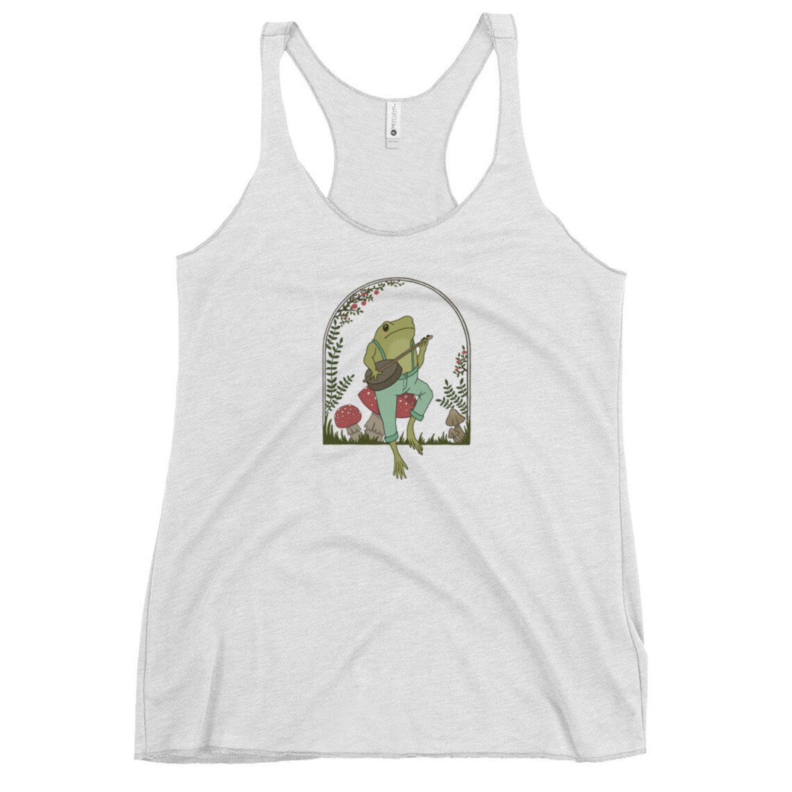 Cottagecore Aesthetic Cute Frog Playing Banjo Guitar on - Etsy