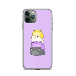 Nonbinary Flag Color Frogs Subtle Enby Pride Cute Aesthetic. Kawaii ...