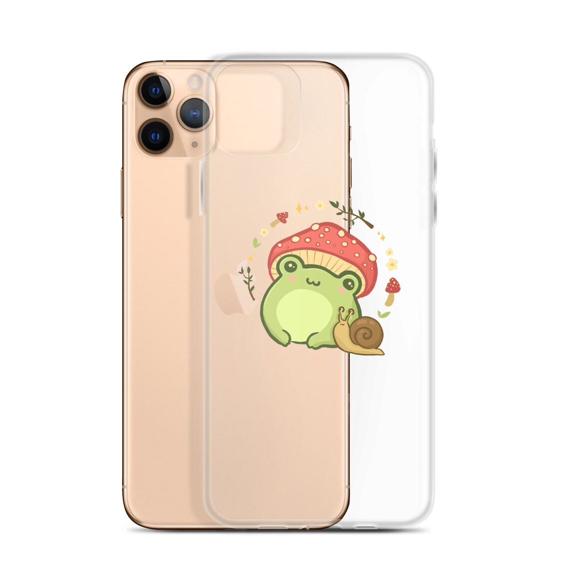Cottagecore Aesthetic Frog Iphone Case Kawaii Mushrooms Snail - Etsy