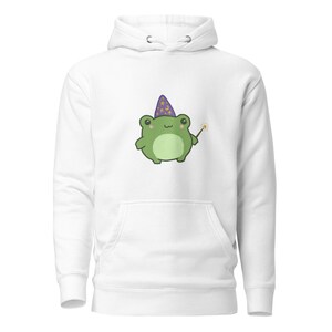 Cute Chubby Wizard Frog Hoodie, Kawaii Frogge With Magician Hat ...