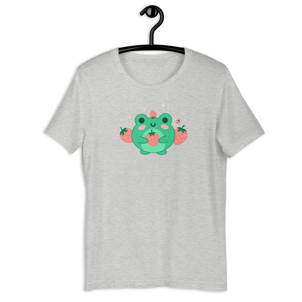 Kawaii Strawberry Frog Retro Japanese Aesthetic happy Green | Etsy
