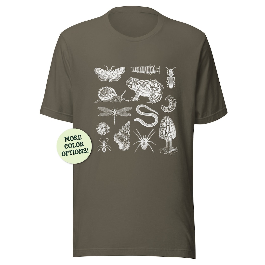 Frog Mushroom Snail Moth Insect Vintage Biology Goblincore Science ...