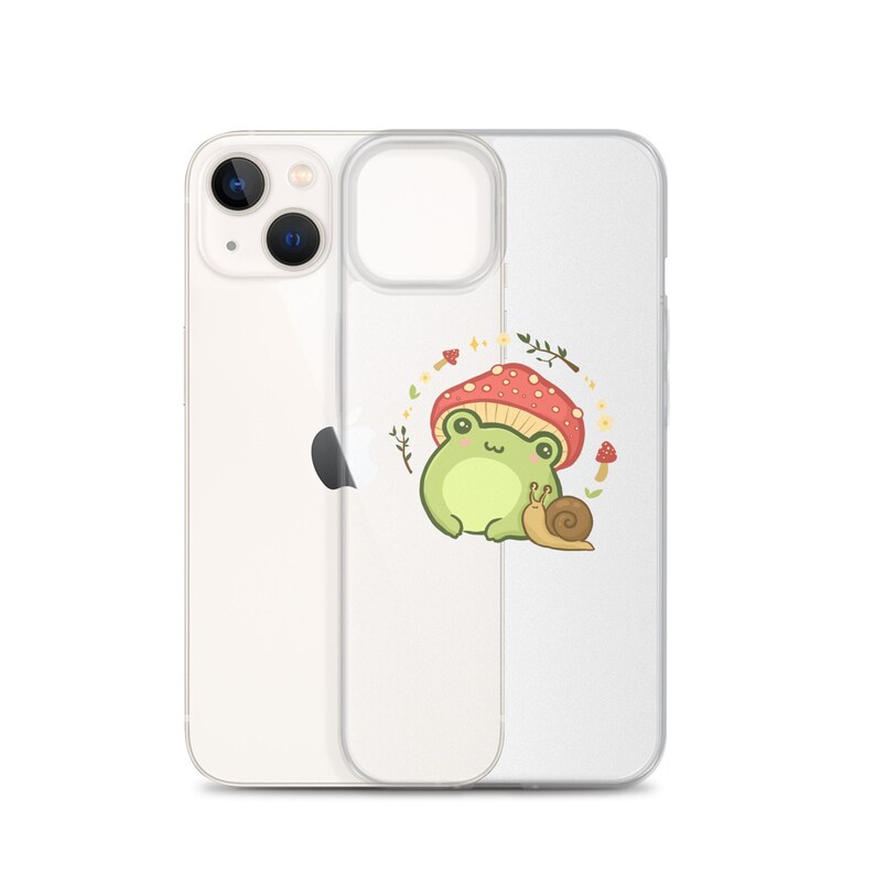 Cottagecore Aesthetic Frog iPhone Case, Kawaii Mushrooms Snail Toad ...