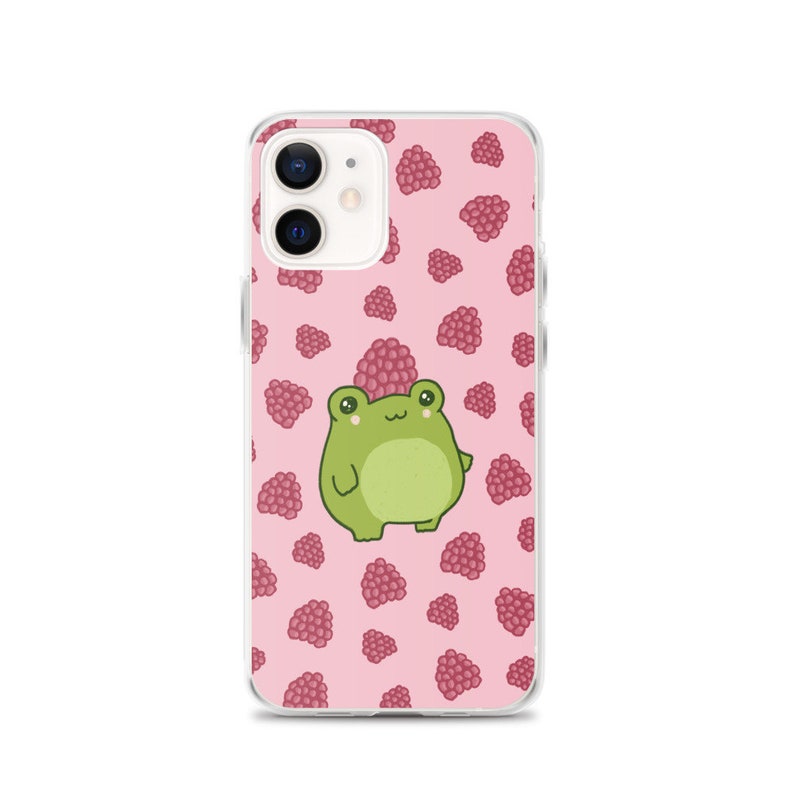 Cute Frog With Raspberry Hat - Pastel Toad Kawaii Cottagecore Aesthetic ...