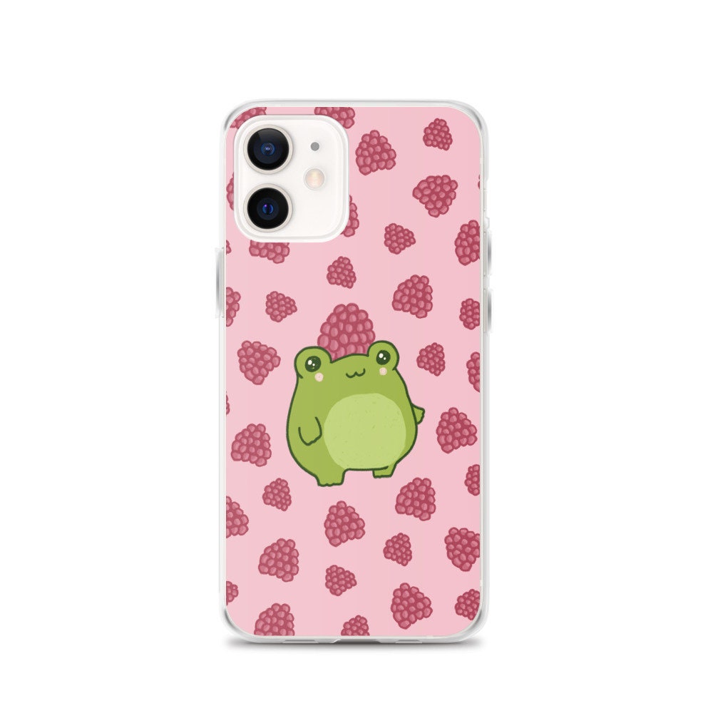 Cute Frog With Raspberry Hat Pastel Toad Kawaii Cottagecore | Etsy