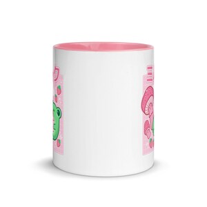 Cute Kawaii Strawberry Milk Frog Coffee Mug, Retro 90s Harajuku Tea Cup ...
