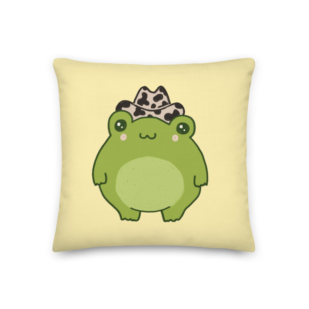 Cute Frog With Cowboy Hat - Kawaii Froggy Cottagecore Aesthetic Cowboys ...