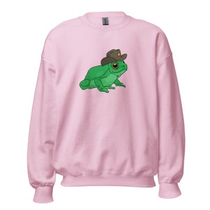 Cute Frog Sheriff With Cowboy Hat Unisex Sweatshirt, Cottagecore ...