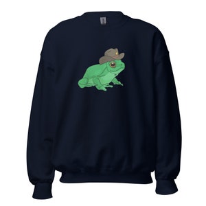 Cute Frog Sheriff With Cowboy Hat Unisex Sweatshirt, Cottagecore ...
