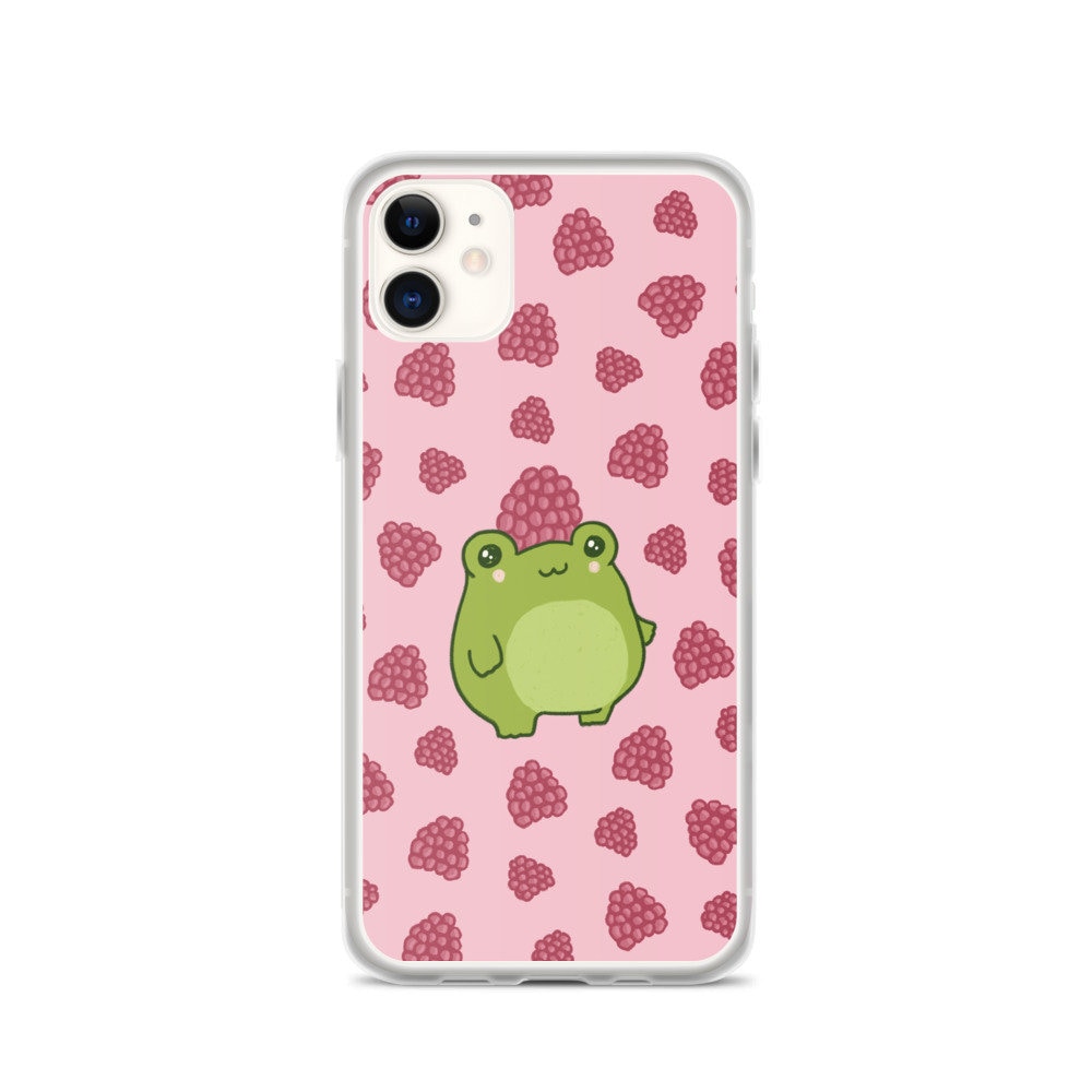 Cute Frog With Raspberry Hat Pastel Toad Kawaii Cottagecore | Etsy