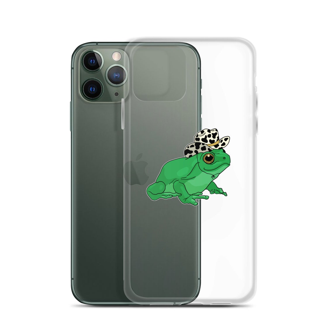 Cute Cowboy Frog iPhone Case, Cottagecore Aesthetic Toad Protective ...