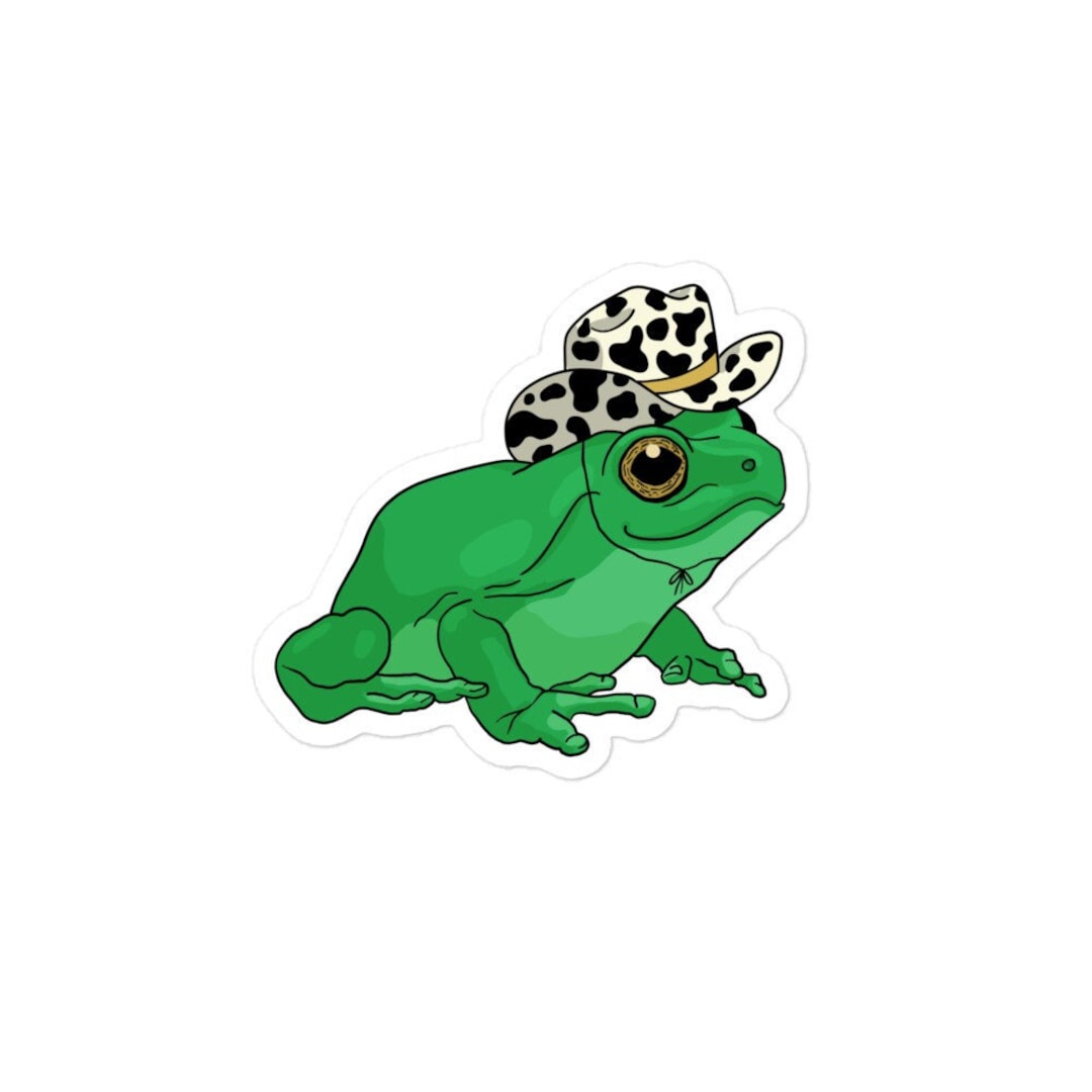 Cute Frog Sheriff With Cowboy Hat - Cottagecore Aesthetic Toads and ...