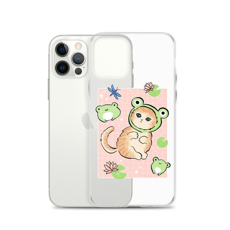 Cute Kawaii Frog Cat in the Hat Iphone Case 90s Retro - Etsy