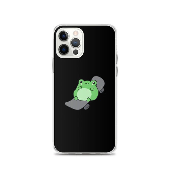 Chubby Toad on Skateboard Cute Kawaii Aesthetic Frog Skating | Etsy
