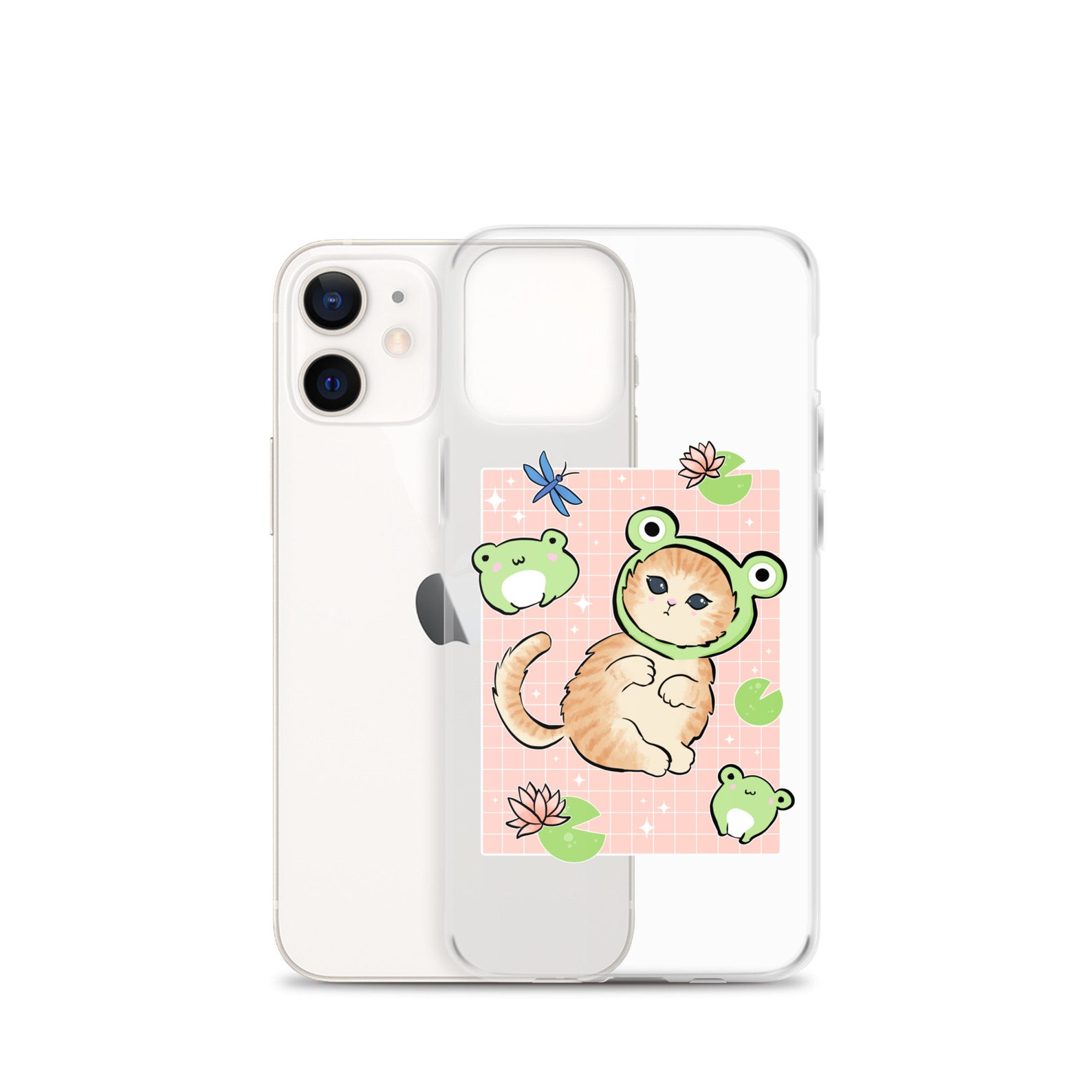 Cute Kawaii Frog Cat in the Hat Iphone Case 90s Retro - Etsy