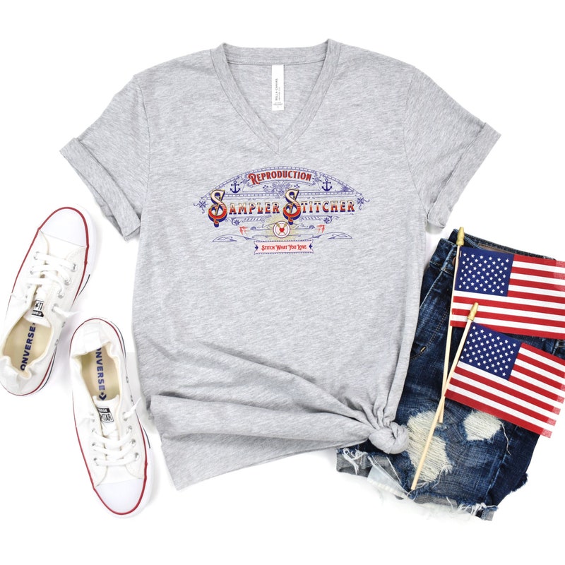 Stitch V Neck T Shirt - Etsy