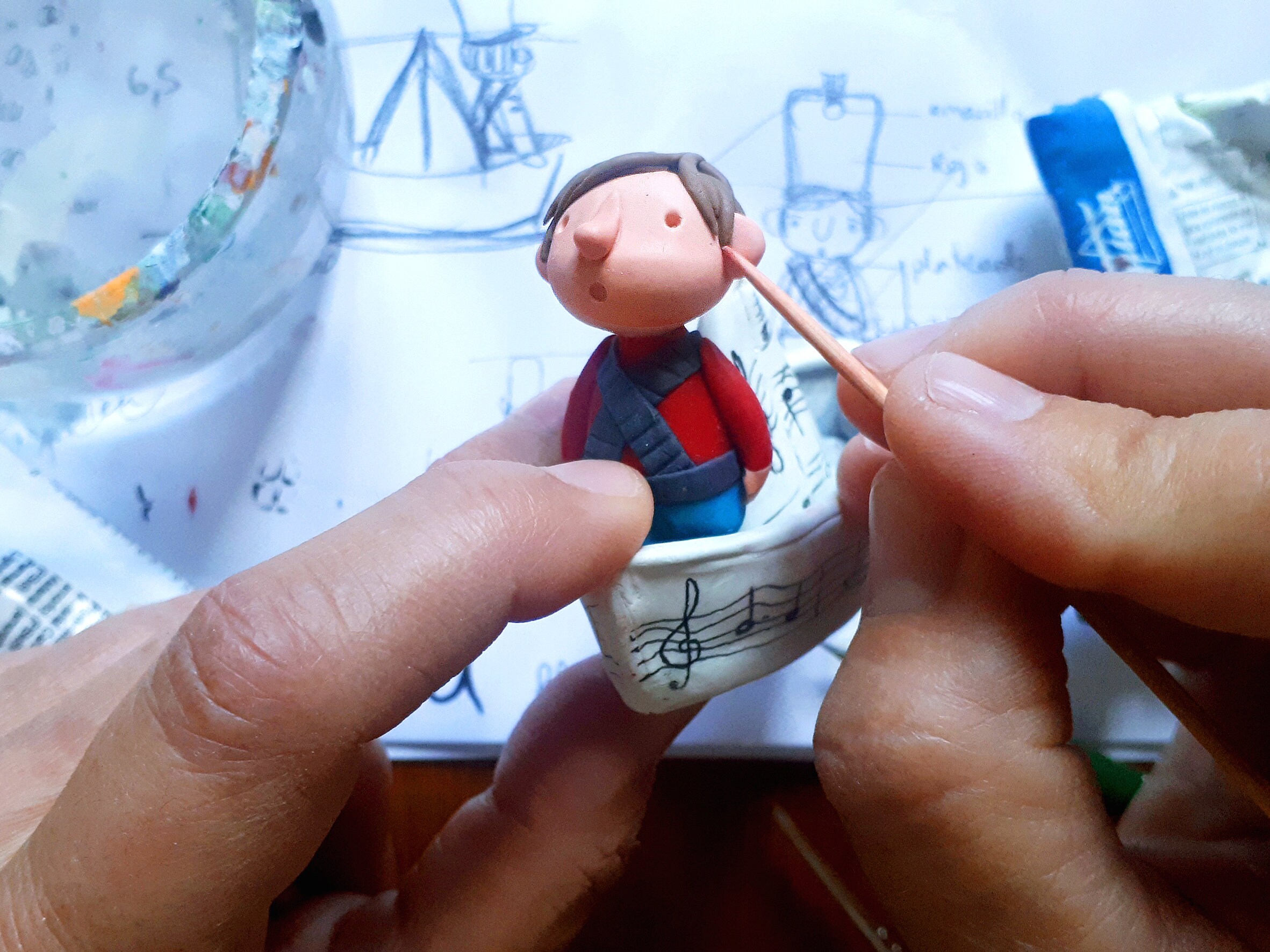 The Tin Soldier Sailing on a Paper Boat Handcrafted Miniature, Fairy ...