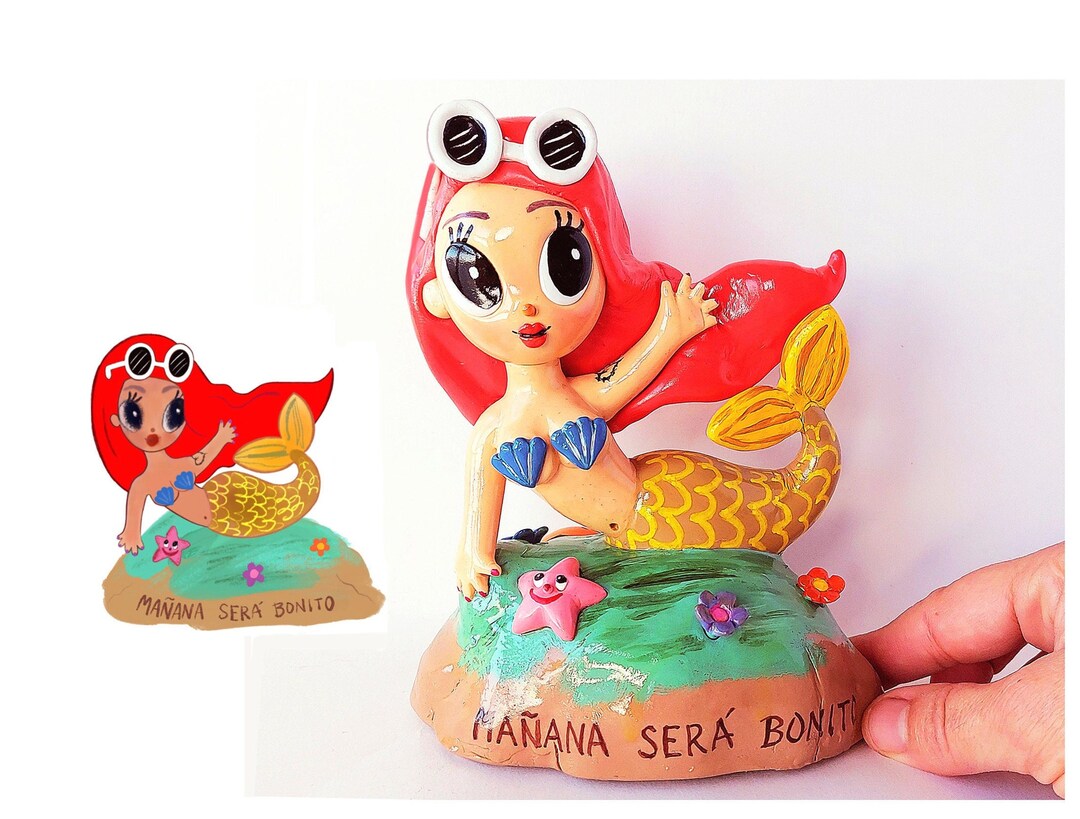 Handcrafted Custom Figure: Personalized Clay Figurine From Drawing for ...