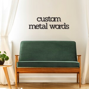 Custom Metal Words Wall Art Custom Serif Text Wall Art Your - Etsy