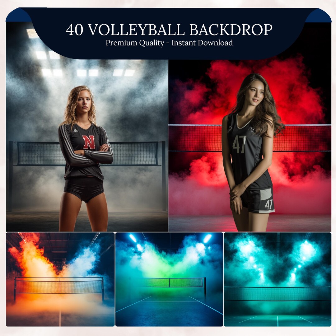 Volleyball Digital Backdrops for Sports Photography | Volleyball ...