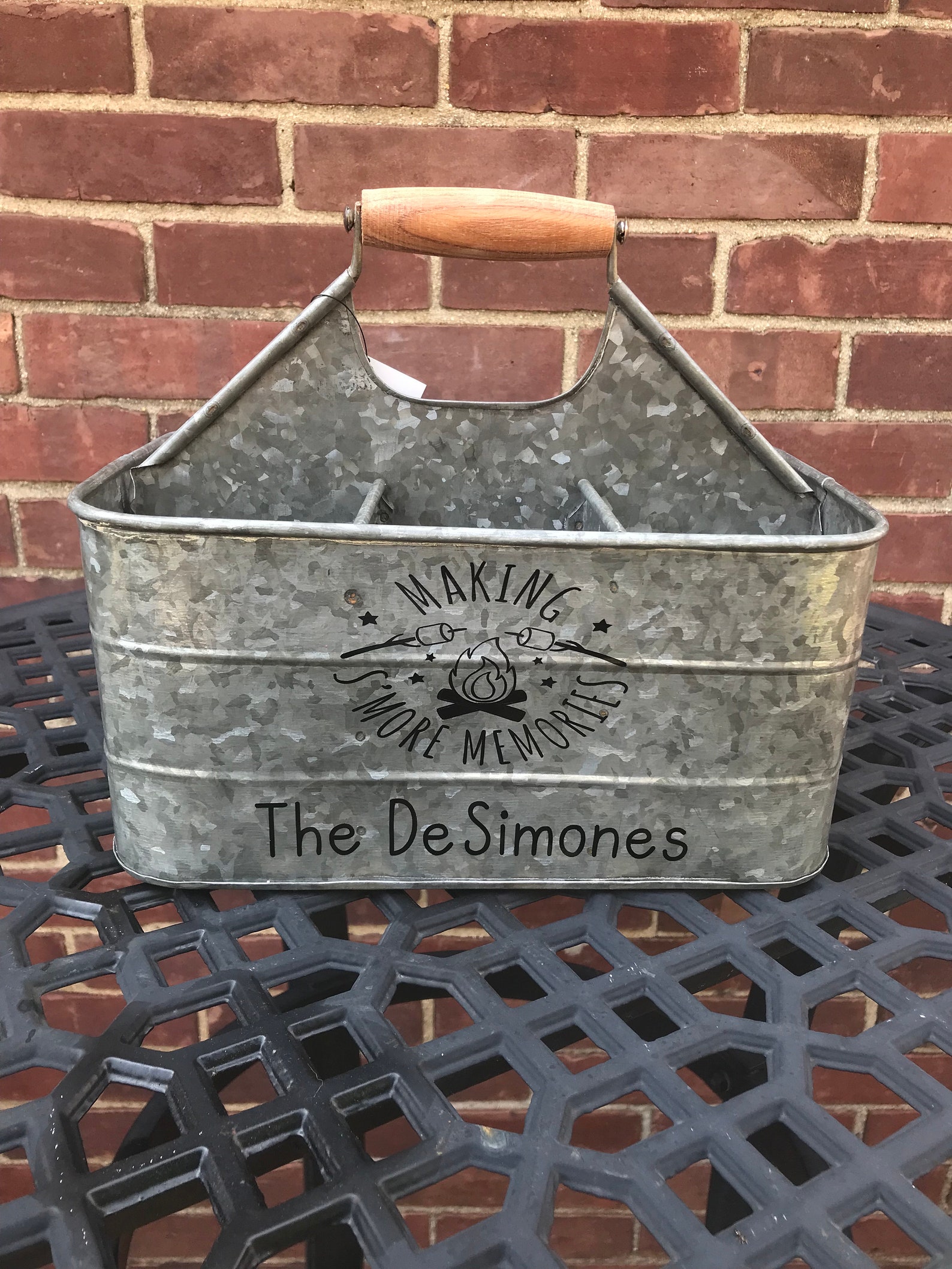Personalized Galvanized Metal Carry All S’mores Station - Etsy