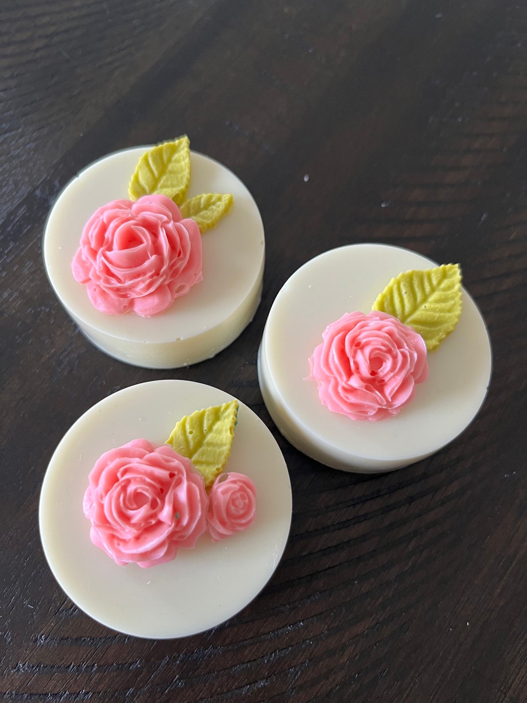 White Chocolate Covered Oreos With Pink Roses - Etsy
