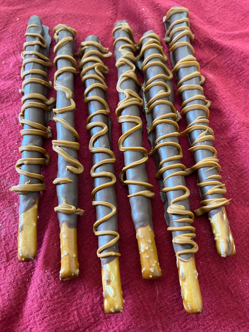 Chocolate Covered Pretzels Carsmel Drizzle - Etsy