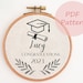 Personalized Graduation Embroidery Pattern, Graduation Year Embroidery ...