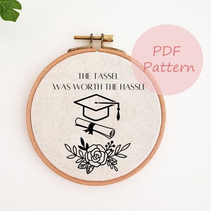 Inspirational Graduation Quote Embroidery PDF, Graduation Cap ...