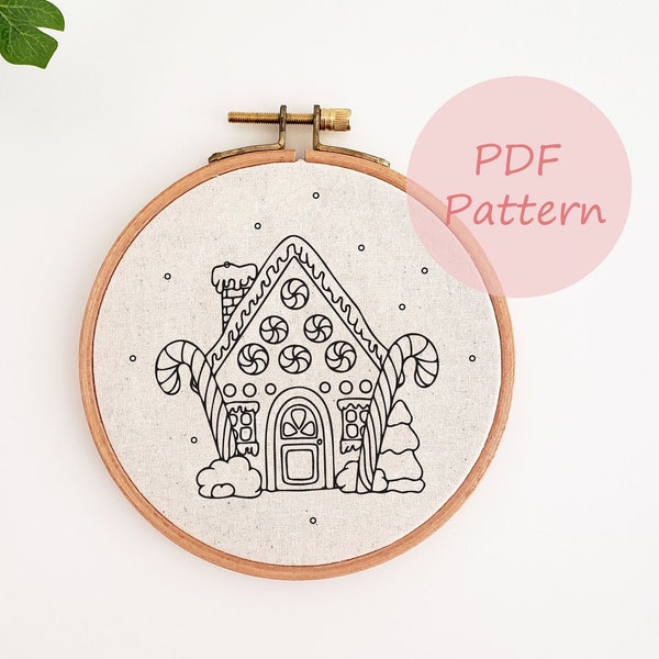 Gingerbread Embroidery Pattern - Etsy