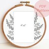 Floral Photo Frame Embroidery Pattern, Floral Picture Frame Hand ...