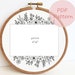 Floral Photo Frame Embroidery Pattern, Floral Picture Frame Hand ...