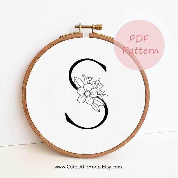 Initial Embroidery - Etsy