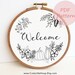 Pumpkin Welcome Embroidery Pattern, Autumn Hand Embroidery Design, Fall ...