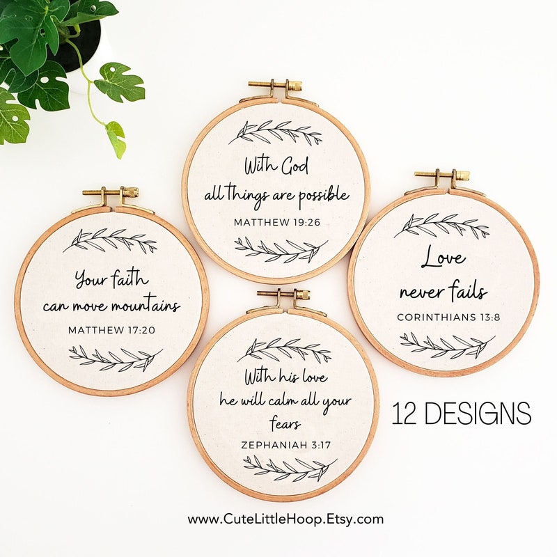 Bible Verse Embroidery - Etsy