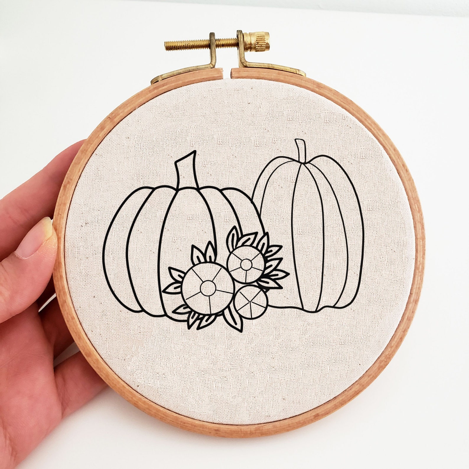 Fall Pumpkin Embroidery Pattern, Printable Pattern, Hand Embroidery ...