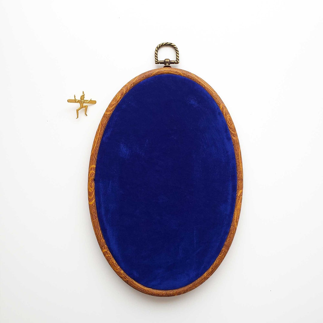 Royal Blue Velvet Pin Board, Enamel Pin Hoop, Pin Display Board, Enamel ...