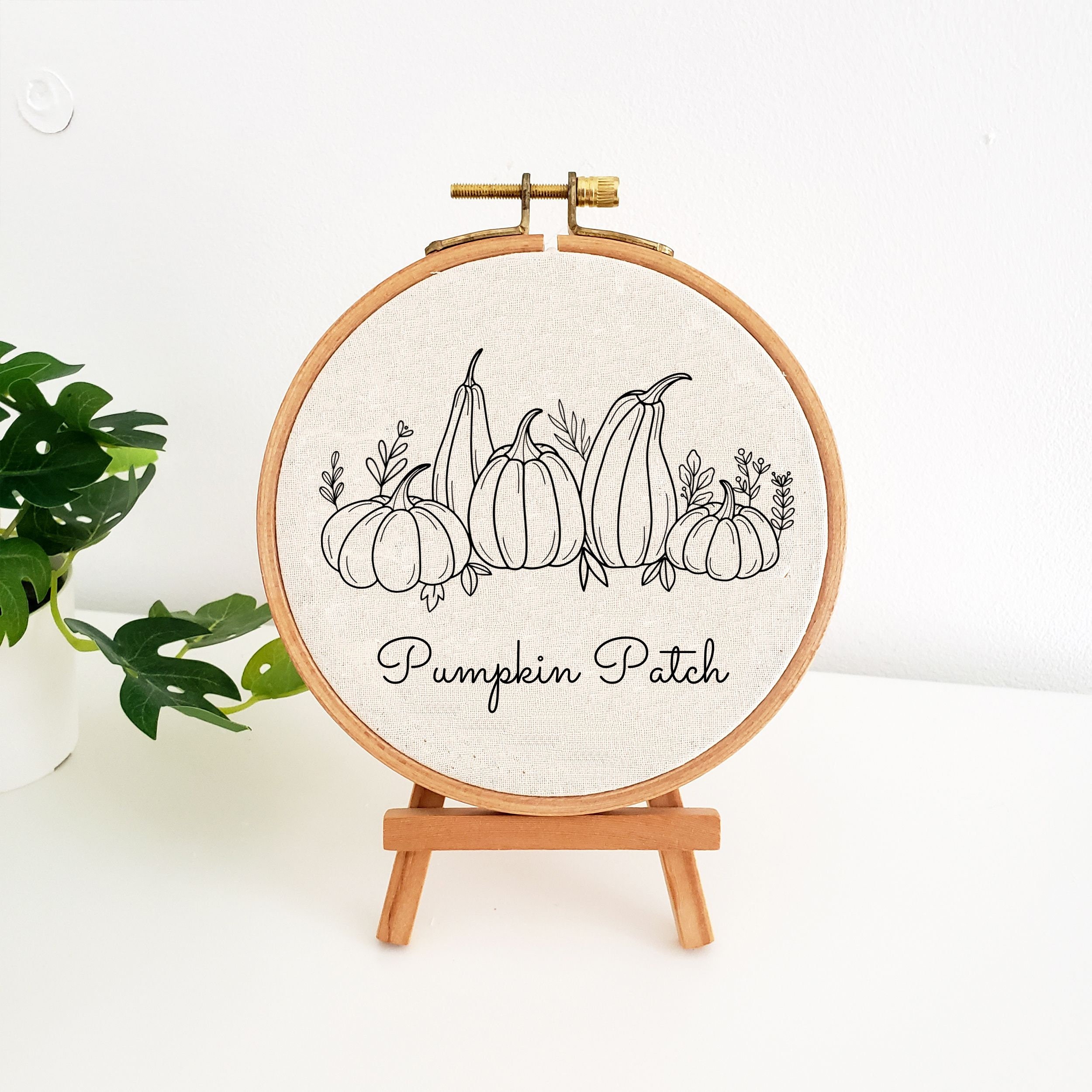 Pumpkin Patch Embroidery Pattern, Fall Embroidery Pattern, Hand ...