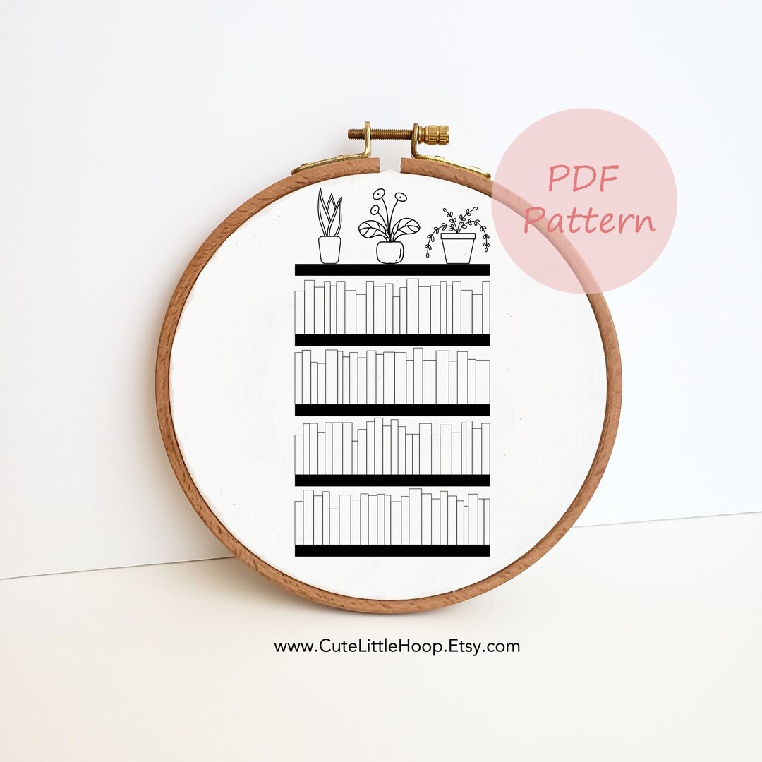 Book Reading Log Hand Embroidery Pattern, 2024 Reading Journal Template ...