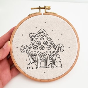 Gingerbread House Embroidery Pattern, Gingerbread House Ornament ...