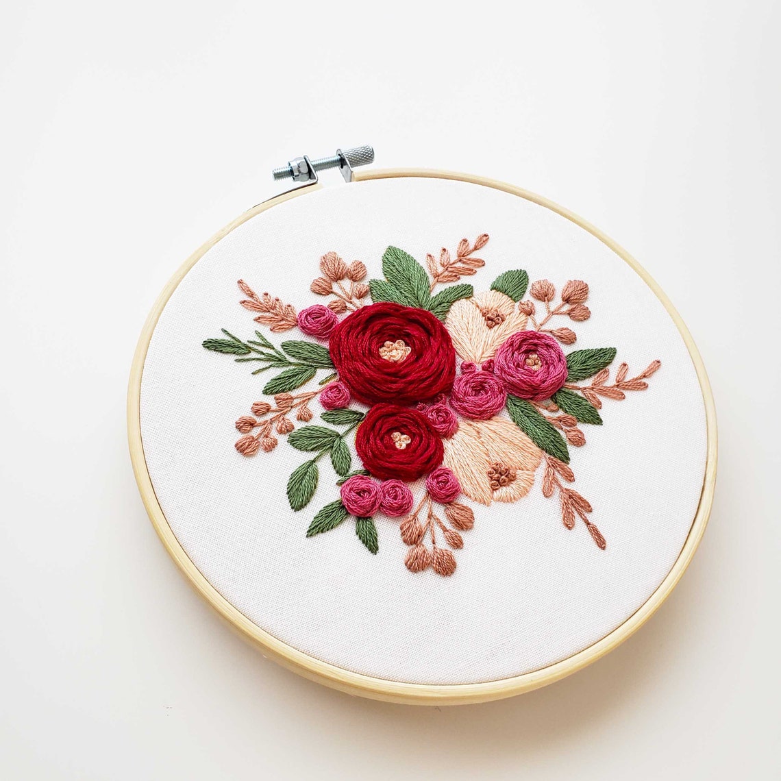 Rose Embroidery Pattern Floral Embroidery Pattern Hand | Etsy