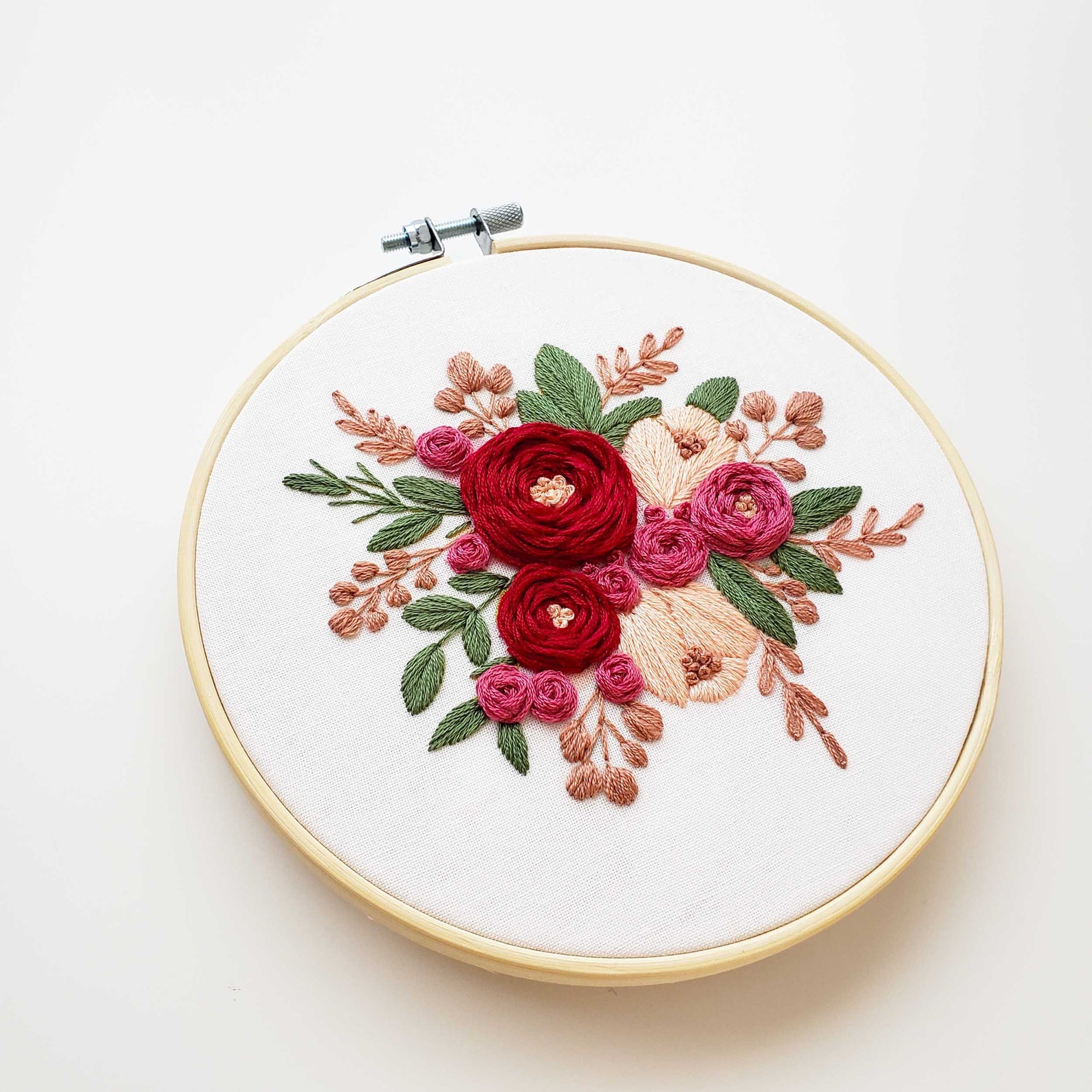 Rose Embroidery Pattern Floral Embroidery Pattern Hand | Etsy