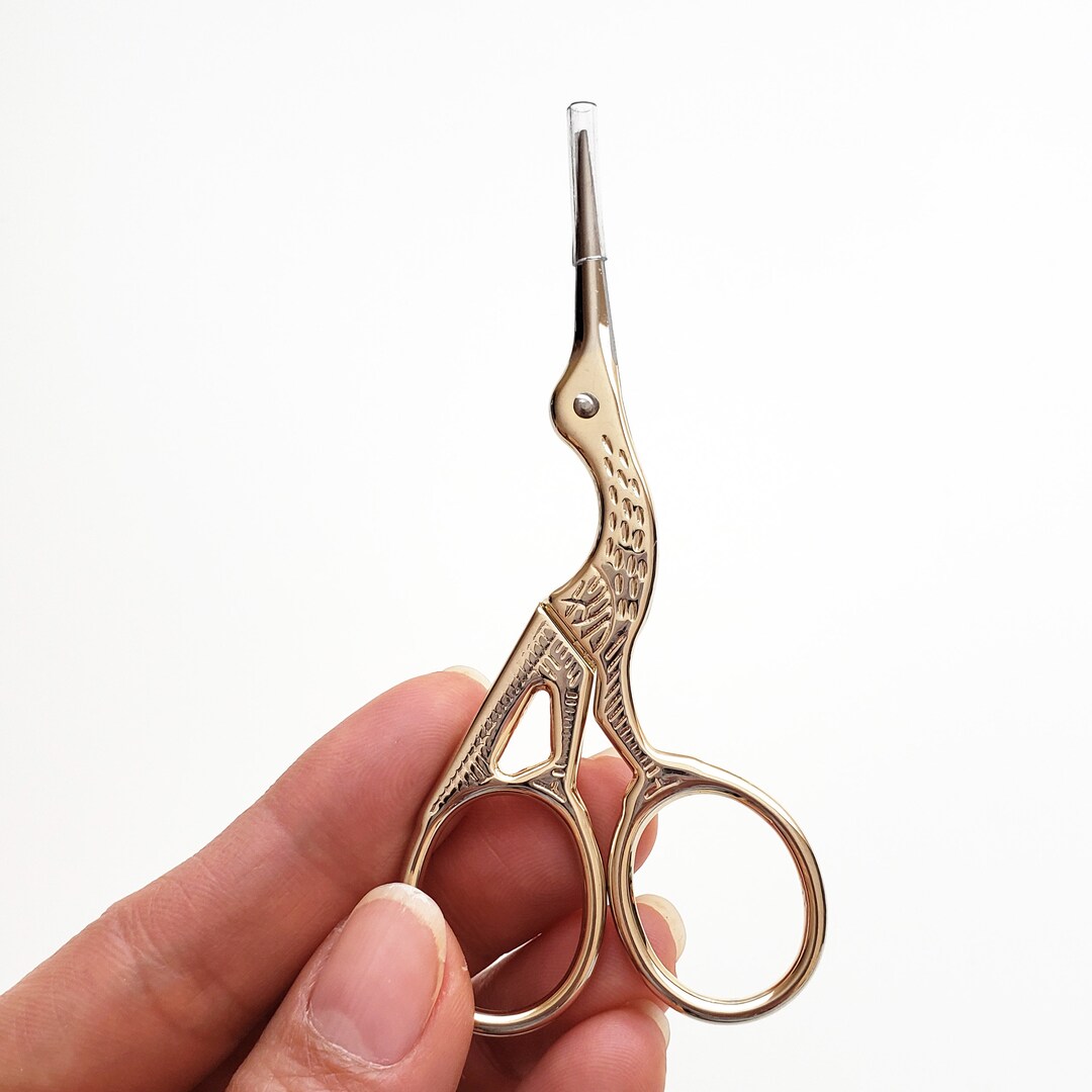 Gold Stork Scissor, Embroidery Scissor, Cross Stitch Accessory ...