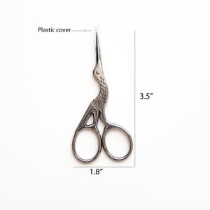 Silver Stork Scissor, Embroidery Scissors, Cross Stitch Scissor, Thread Scissor, Sewing Scissor ...