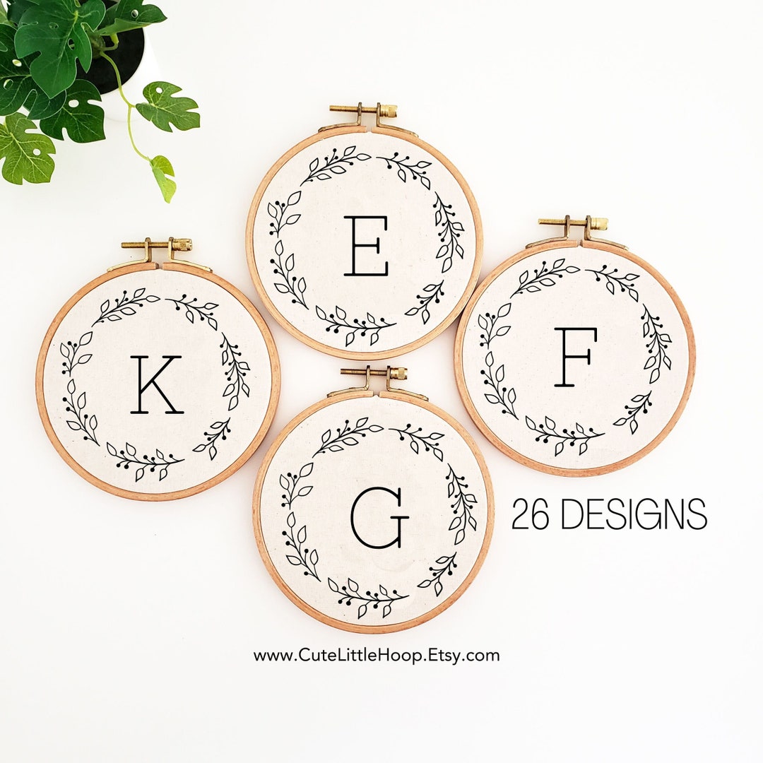 26 Letter Christmas Ornament Embroidery Pattern, Alphabet Ornament PDF ...