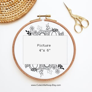 Photo Frame Embroidery Pattern Bundle, Photo Holder PDF Pattern, Flower ...
