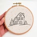 Winter Scene Embroidery Pattern, Christmas Tree, Snow House Embroidery ...