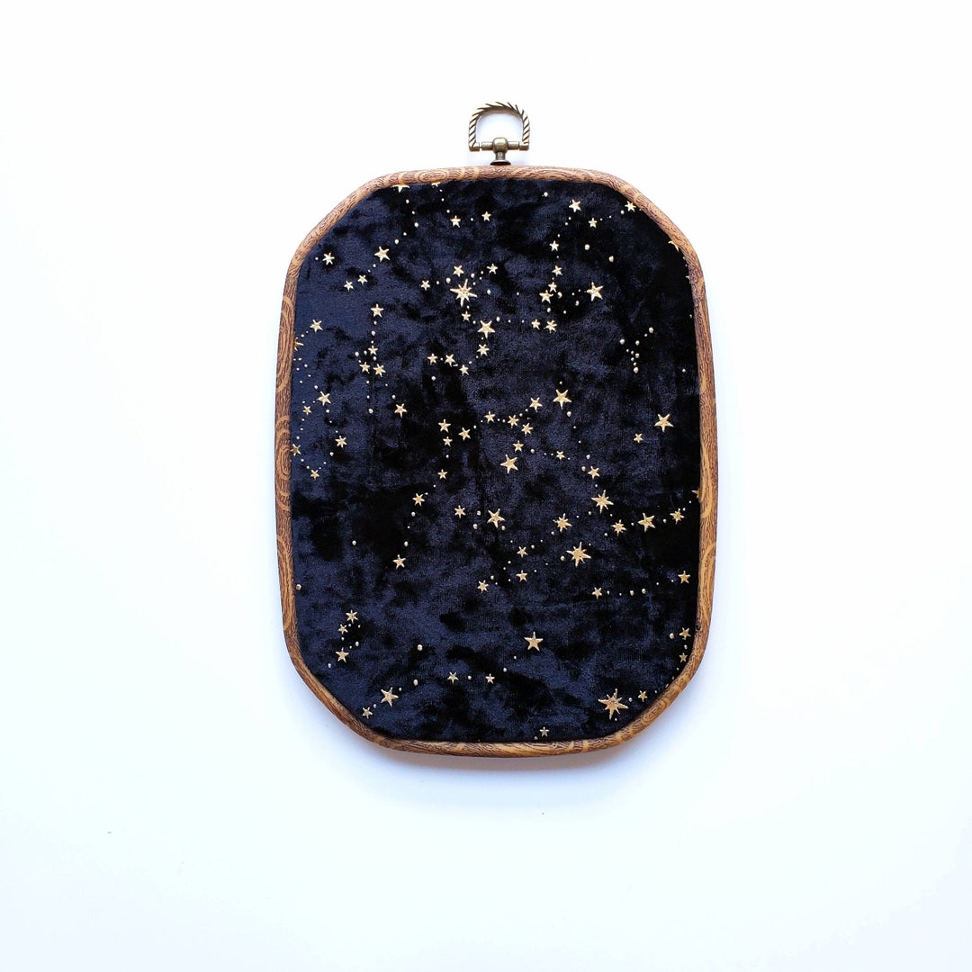 Black Star Velvet Octagon Pin Board, Enamel Pin Display, Pin Storage ...