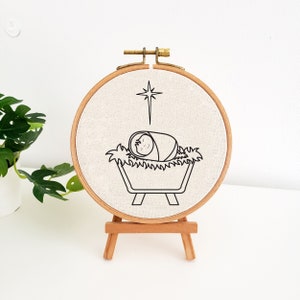 Baby Jesus Embroidery Pattern, Christmas Jesus Embroidery PDF Pattern ...