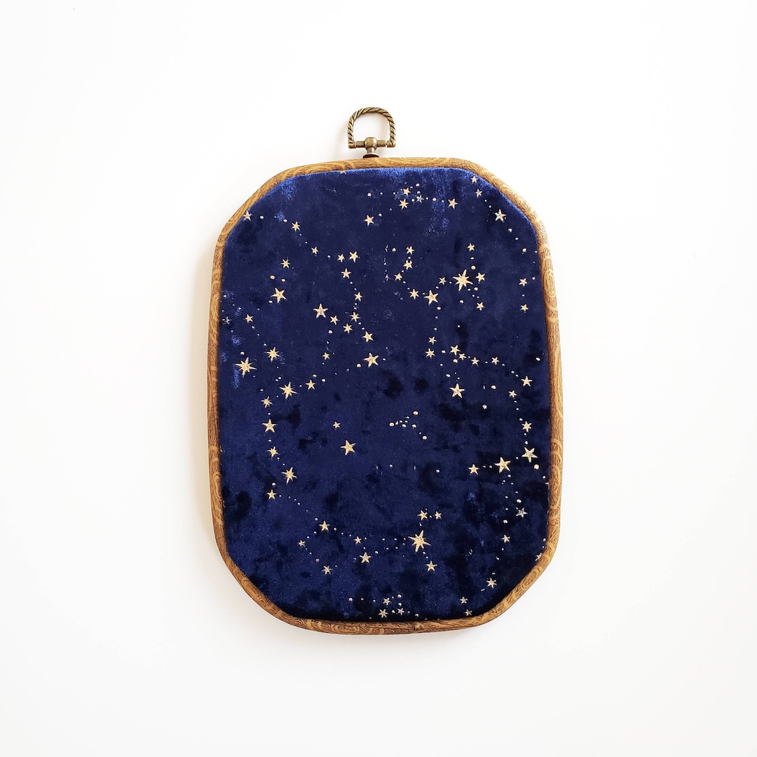 Blue Star Velvet Octagon Pin Board, Enamel Pin Display, Pin Collection ...
